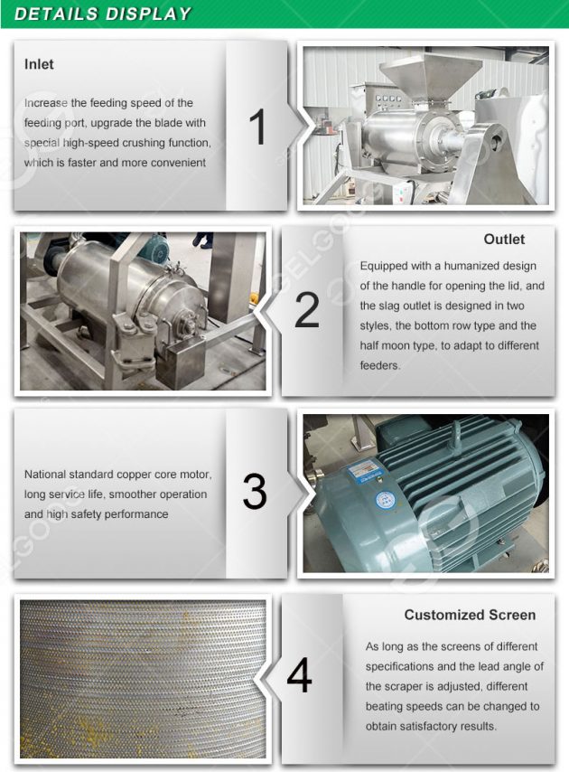 Mango Pulp Extraction Machine for Fruit Pulp Manufacturing